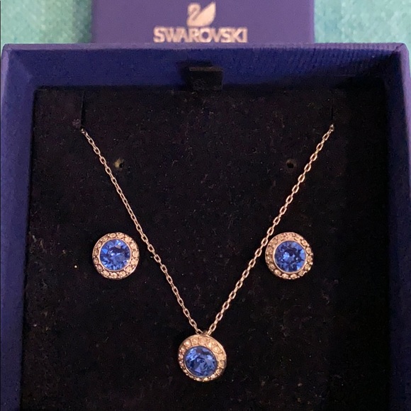 Swarovski | Jewelry | Swarovski Angelic Necklace Earring Set | Poshmark